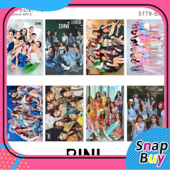BINI 8pcs/Set Poster Jollibe Idol Collectibles JISOO JENNIE LISA ROSE B ...