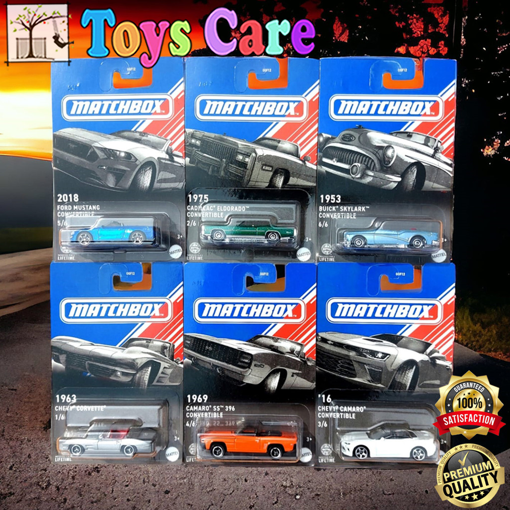 Matchbox Muscle Series 2024 Set of 6 Pcs Chevy Camaro Corvette Cadillac ...