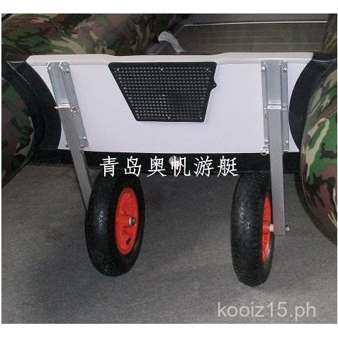Inflatable Boat Stainless Steel Beach Folding Small Cart Boat Cart ...