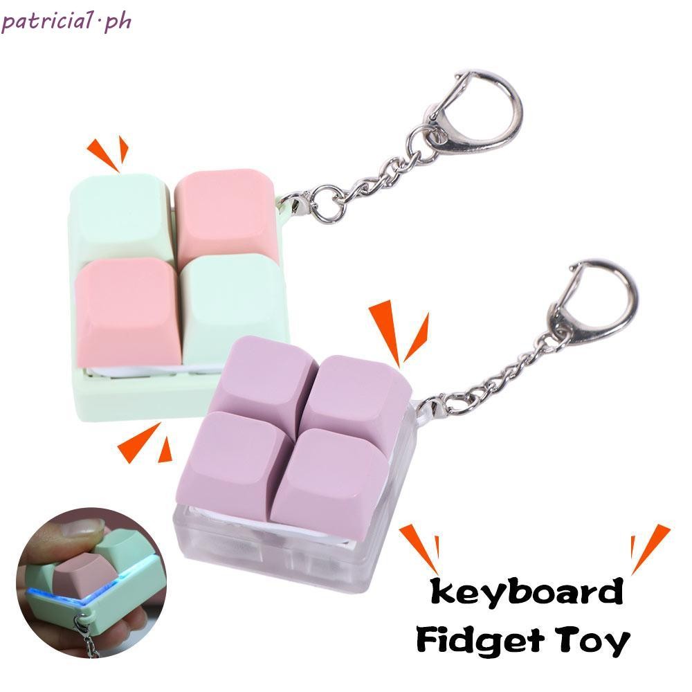 PATRICIA Keyboard Keychain, 4-button Square Keyboard Caps Toy, Finger ...