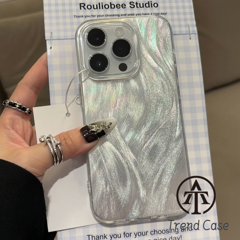 Feather IMD Case for OPPO A5s A12 A18 A3s A16 A16k A60 A9 A57 A17 A17k A58 A15 Silver Gradient ...