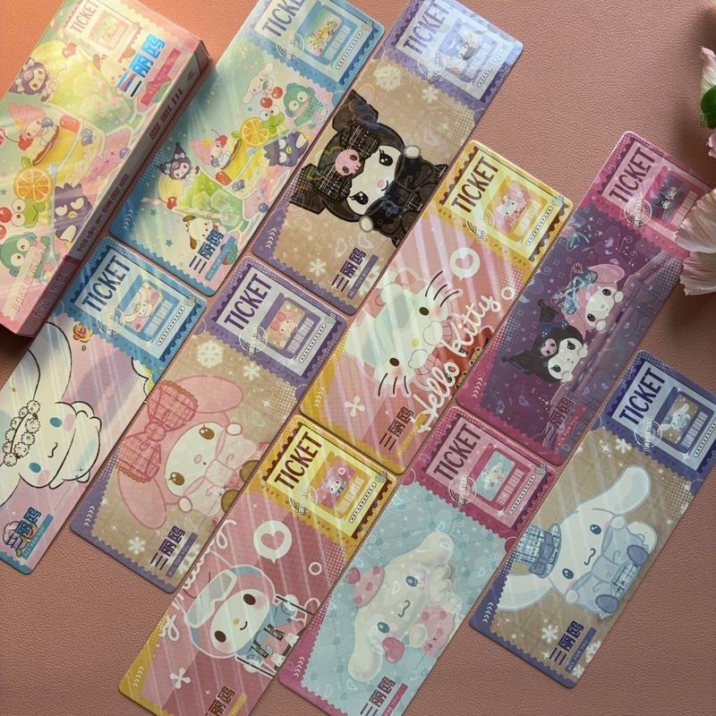 40Pcs/Pack Sanrio Laser Ticket Rectangular Bookmark LOMO Postcard ...