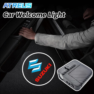 Suzuki Wireless Welcome Light Carbon Fiber Car Door Light Night Lamps ...