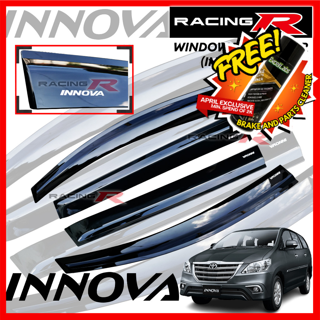Toyota Innova 2005 to 2015 INJECTION Window Door Visor Black Thailand ...