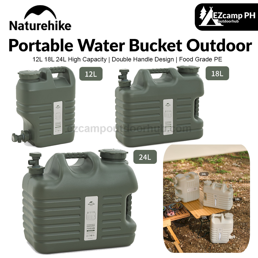 Naturehike Portable Water Bucket Outdoor PE Food Grade Plastic Liquid ...