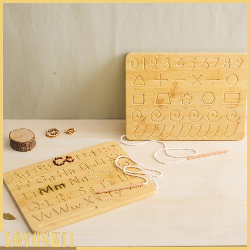 [Lovoski1] Letter Practicing Board Double Sided Exercise Board Wooden ...