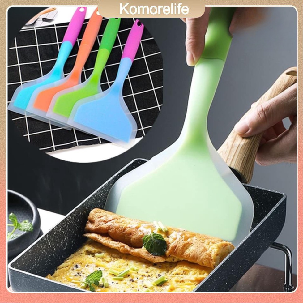 Non Stick Silicone Shovel Spatula For Frying Tamagoyaki Fry Pan ...