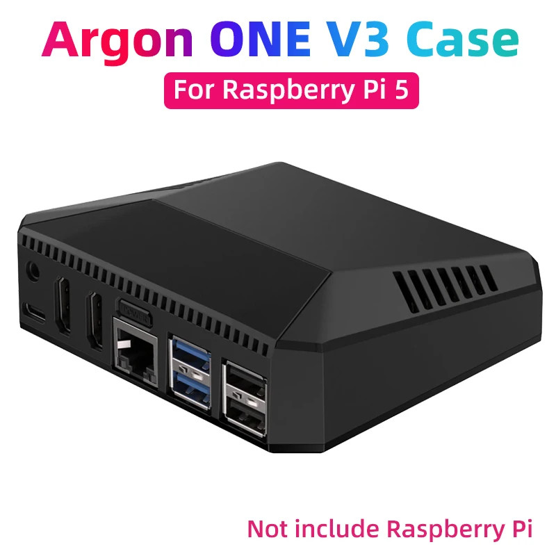Argon ONE V3 Case for Raspberry Pi 5 Aluminum Shell Bulit-in PWM Fan ...