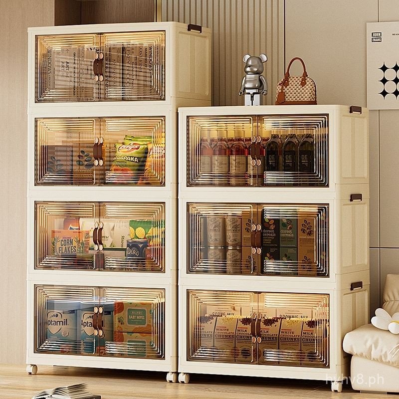 Installation-Free Folding Storage Cabinet Household Living Room Multi ...