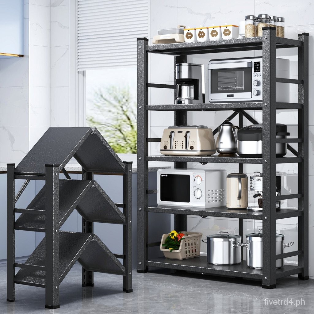 Installation-Free Folding Racks Kitchen Floor Multi-Layer Microwave ...