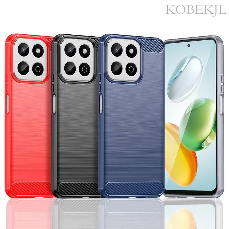 Honor X7C Case Armor Carbon Fiber Silicone TPU Soft Casing For Honor ...