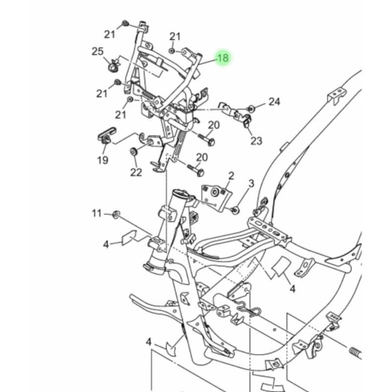 Bls-f8356-00 STAY 1 BRACKET HEADLIGHT SHIELD HOLDER NMAX NEO SN MAX ...
