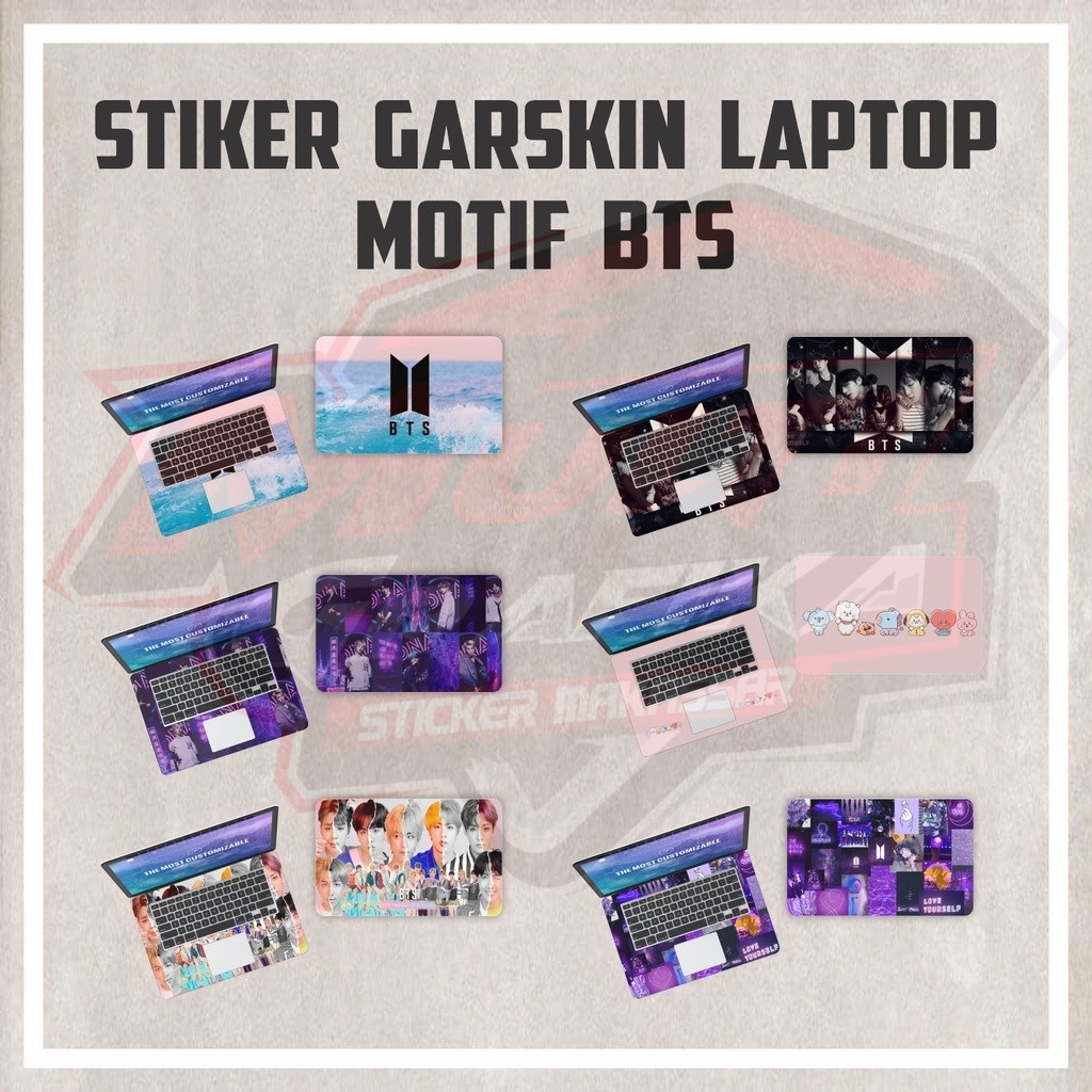 Garskin Sticker Laptop Protector Laptop Accessories with BTS motif ...