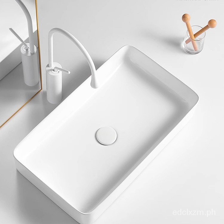 Modern Minimalist Table Basin Square Wash Basin Single Basin Balcony ...