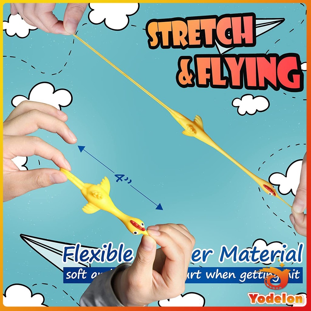 YOD Funny Turkey Creative Chicken Elastic Flying Finger Birds Sticky ...