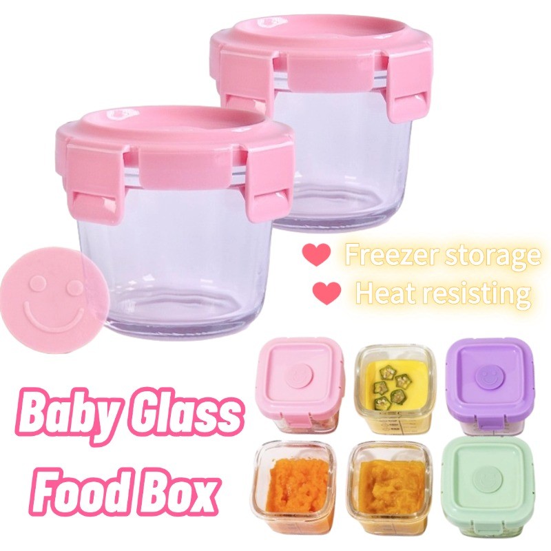 3 in 1 Portable Baby Glass Food Box Storage Freezer and Heat-resistant ...