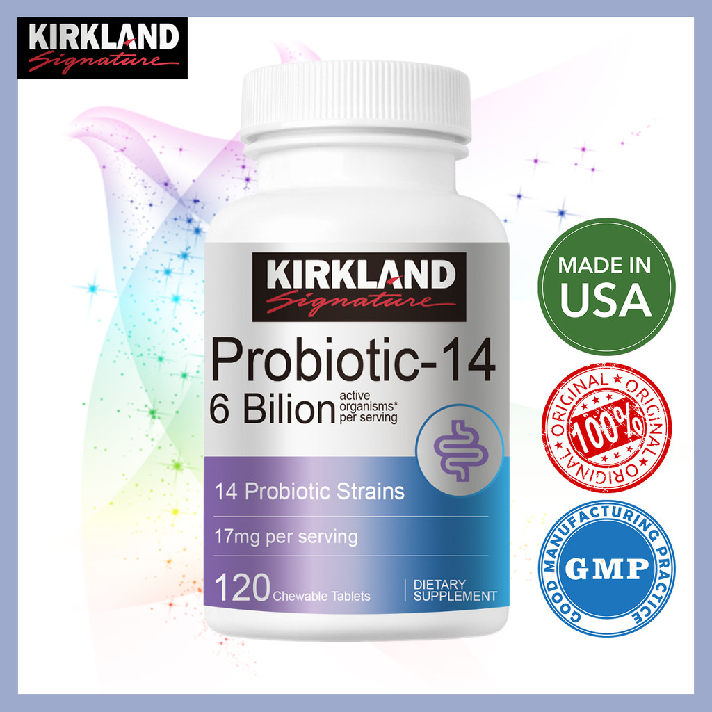 KIRKLAND Probiotics Chewable Tablets 6 Billion CFUs Digestive Health Support | Shopee Philippines