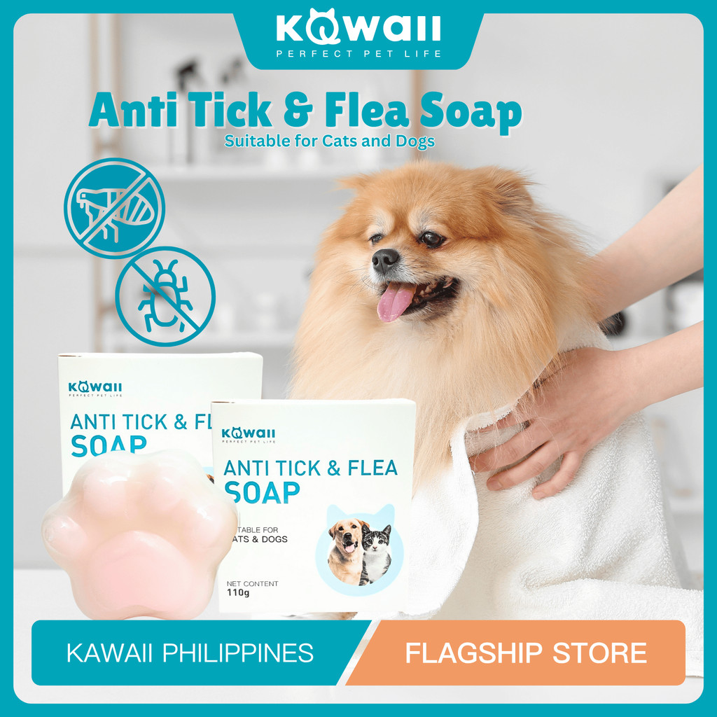 KAWAII Anti Tick & Flea Pet Soap 110g Pet Soap Gromming Scent Soap ...