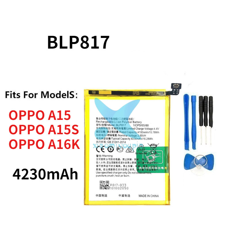 【COD】Replacement BLP-817 Battery For OPPO A15/A15S/A16K Battery Quality ...