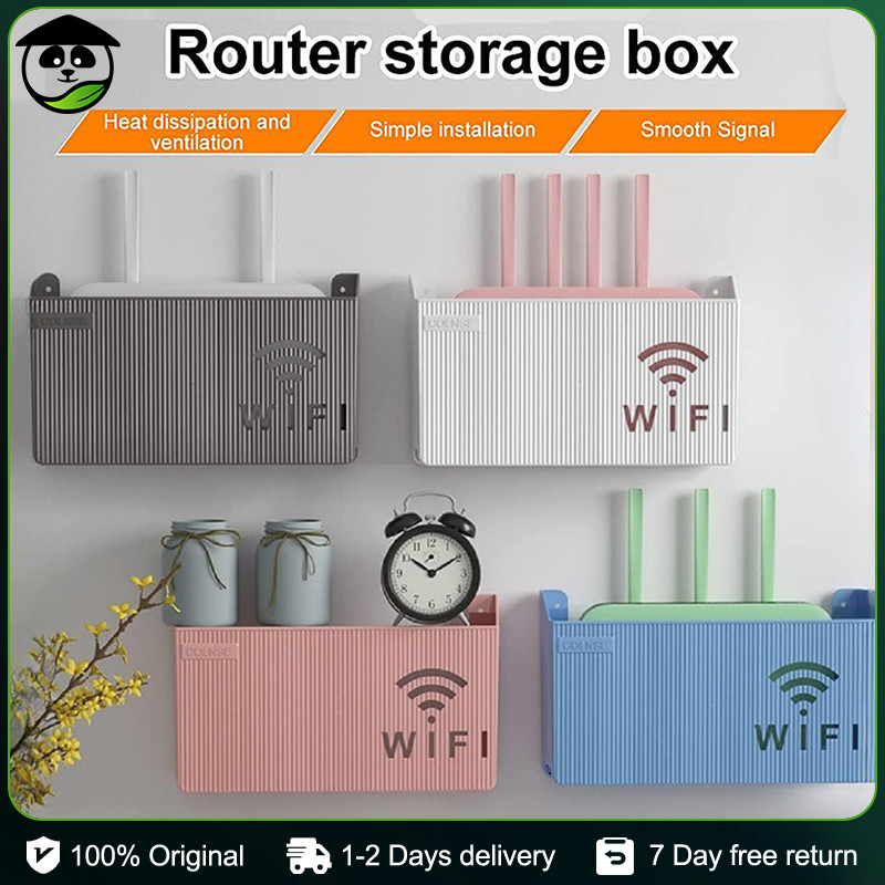 Wifi router rack set-top box rack TV router stand storage box Wall ...