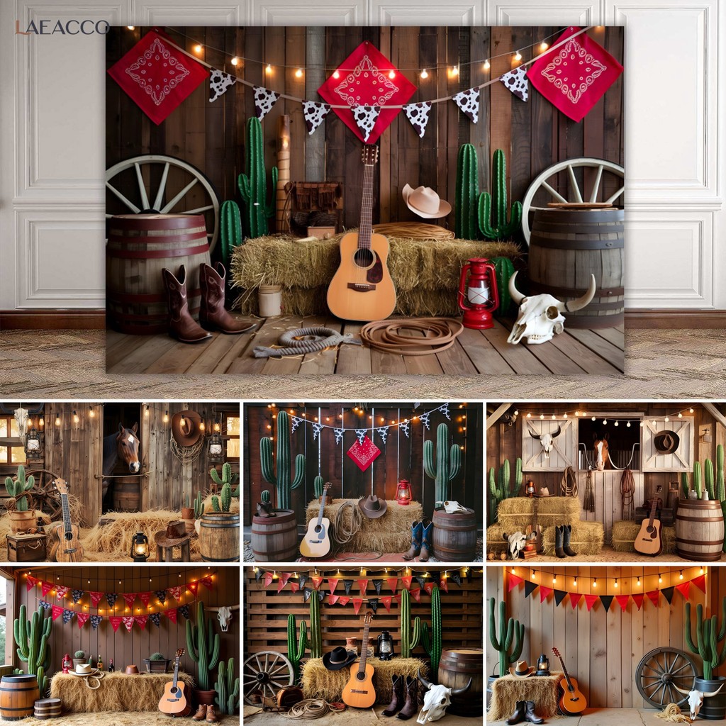 Cowboy Barn Farm Photography Background Horse Stable Wild Rustic Wood ...