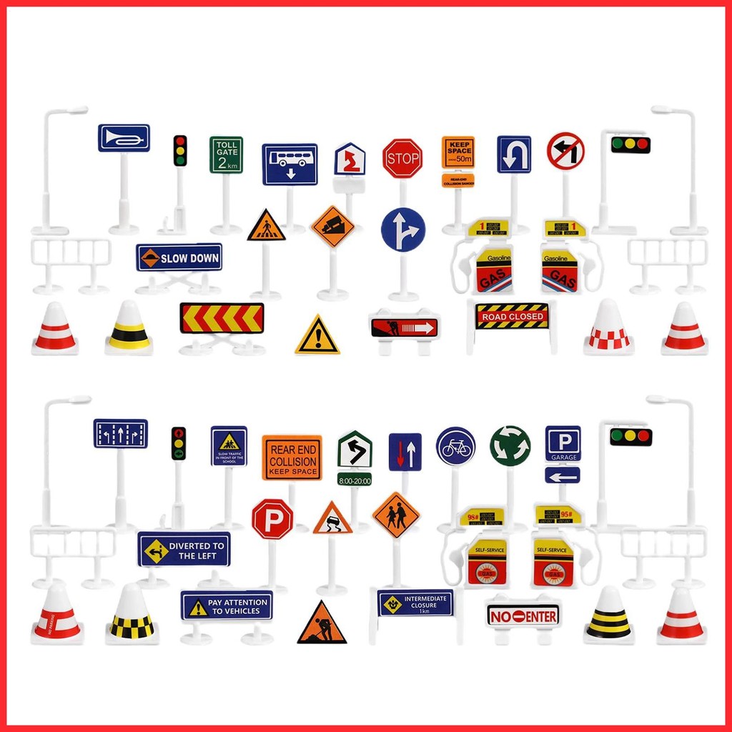 Small Traffic Signs Set Children's Small Traffic Sign Toys Sufficient ...