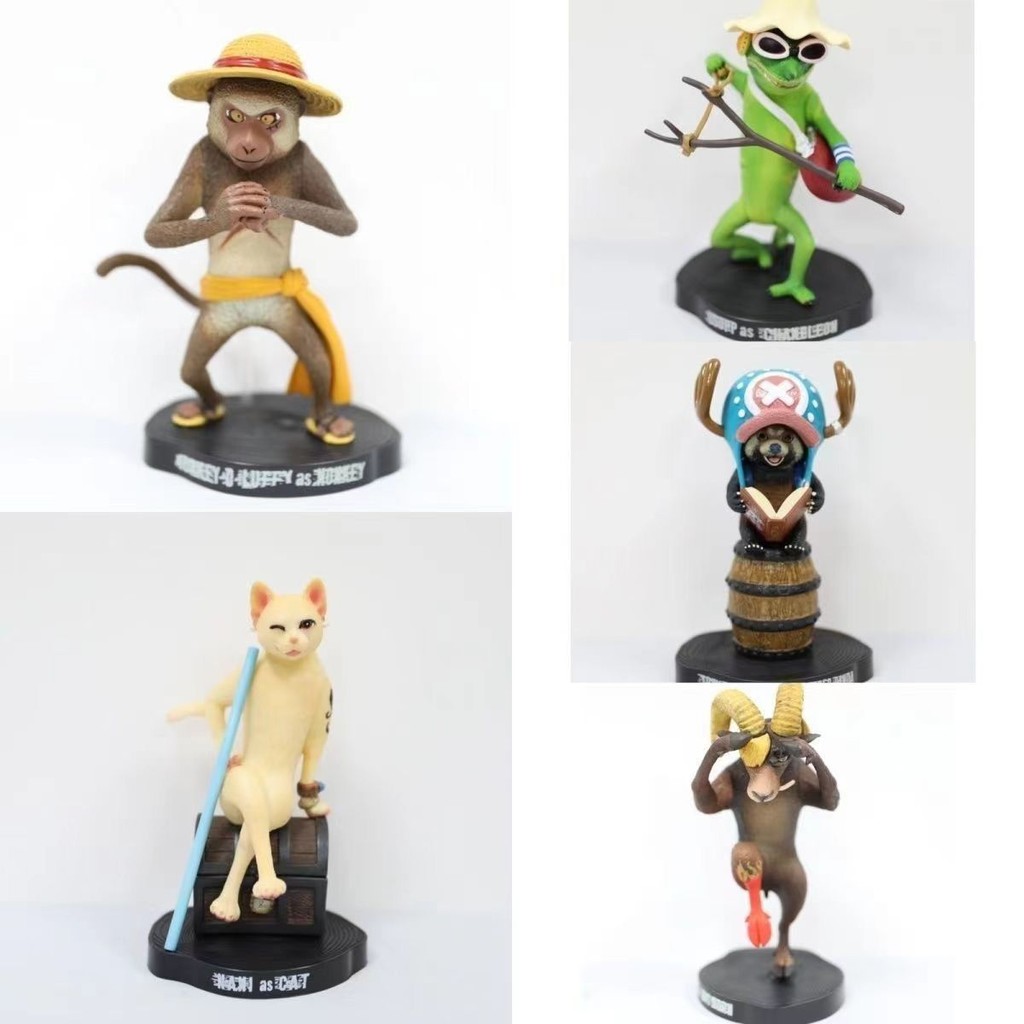 One Piece Animal Series Luffy Sanji Nami Simulation Doll Model Toys ...