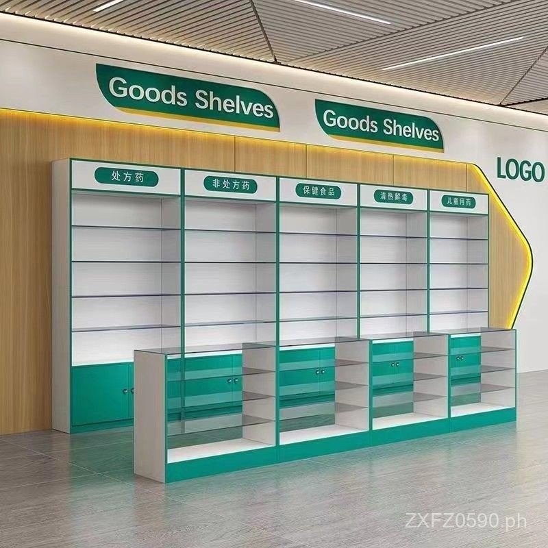 Prescription Counter Clinic Display Rack New Medicine Glass Pharmacy ...