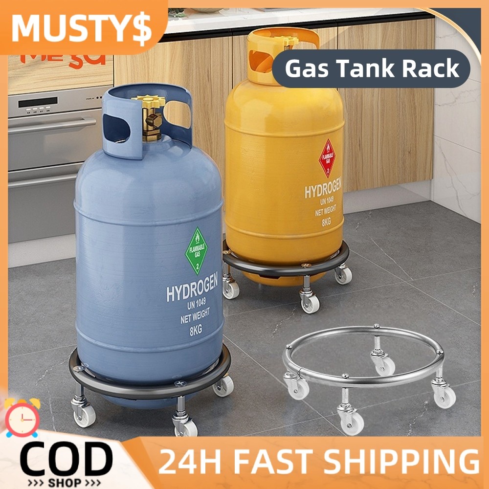 Gas Tank Holder with Wheels Propane Cylinder Base Propane Tank Stand ...