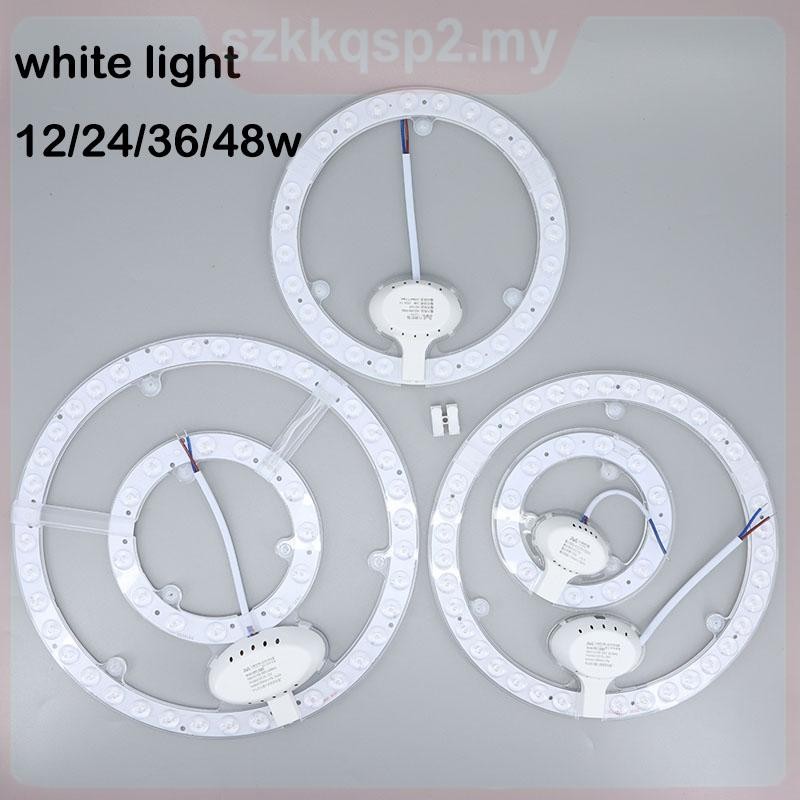 12W 24W 36W 48w white LED lamp chips Panel AC 220V 240V Circle Light ...