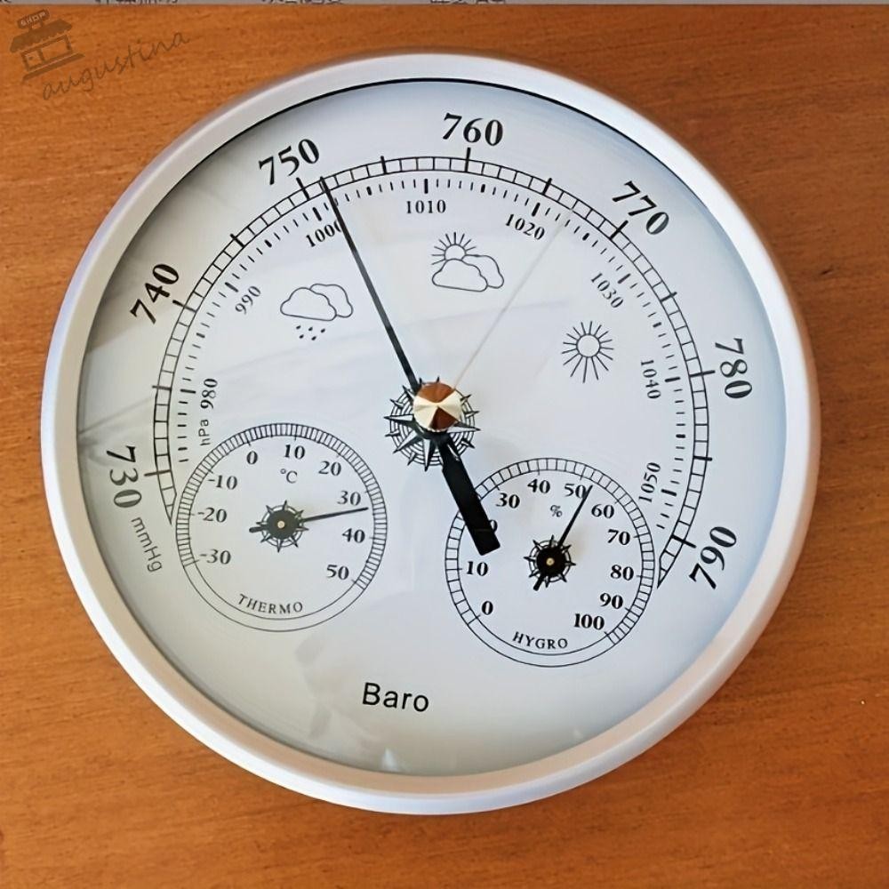 AUGUSTINA Barometer Thermometer Hygrometer, 3 in 1 Wall Mounted Indoor ...