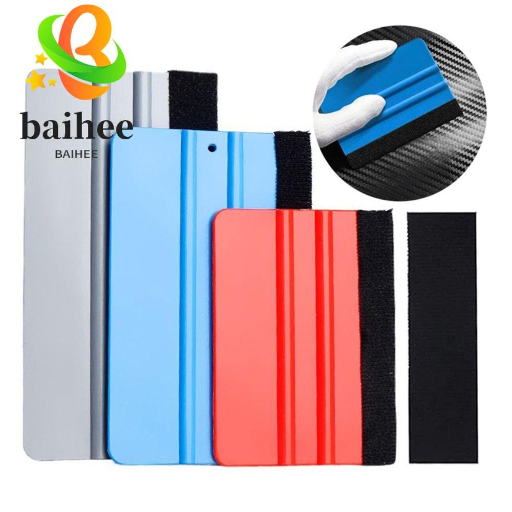 BAIHEE Car Clean Vinyl Wrap Felt Squeegee, Plastic Fabric Felt Edge ...