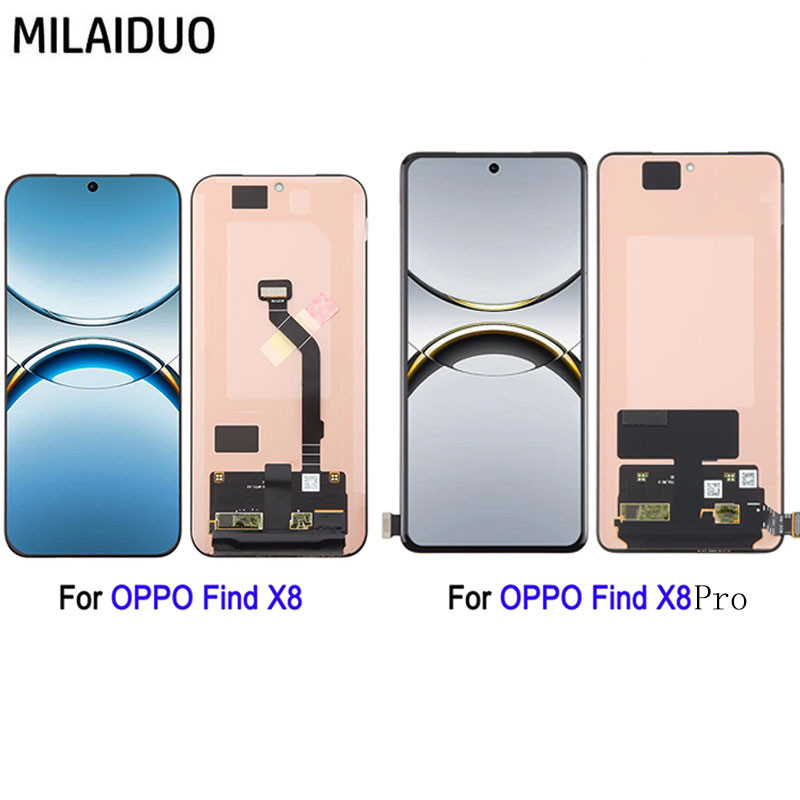 Original AMOLED OPPO Find X8 5G / Find X8 Pro 5G LCD Display Touch Screen Replacement Spare Part ...