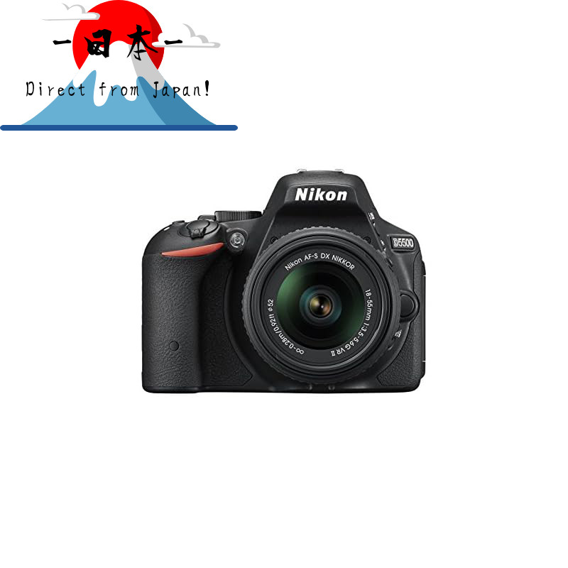 [Direct from Japan] Nikon Digital Single-Lens Reflex Camera D5500 18-55 VRII Lens Kit Black, 24. ...