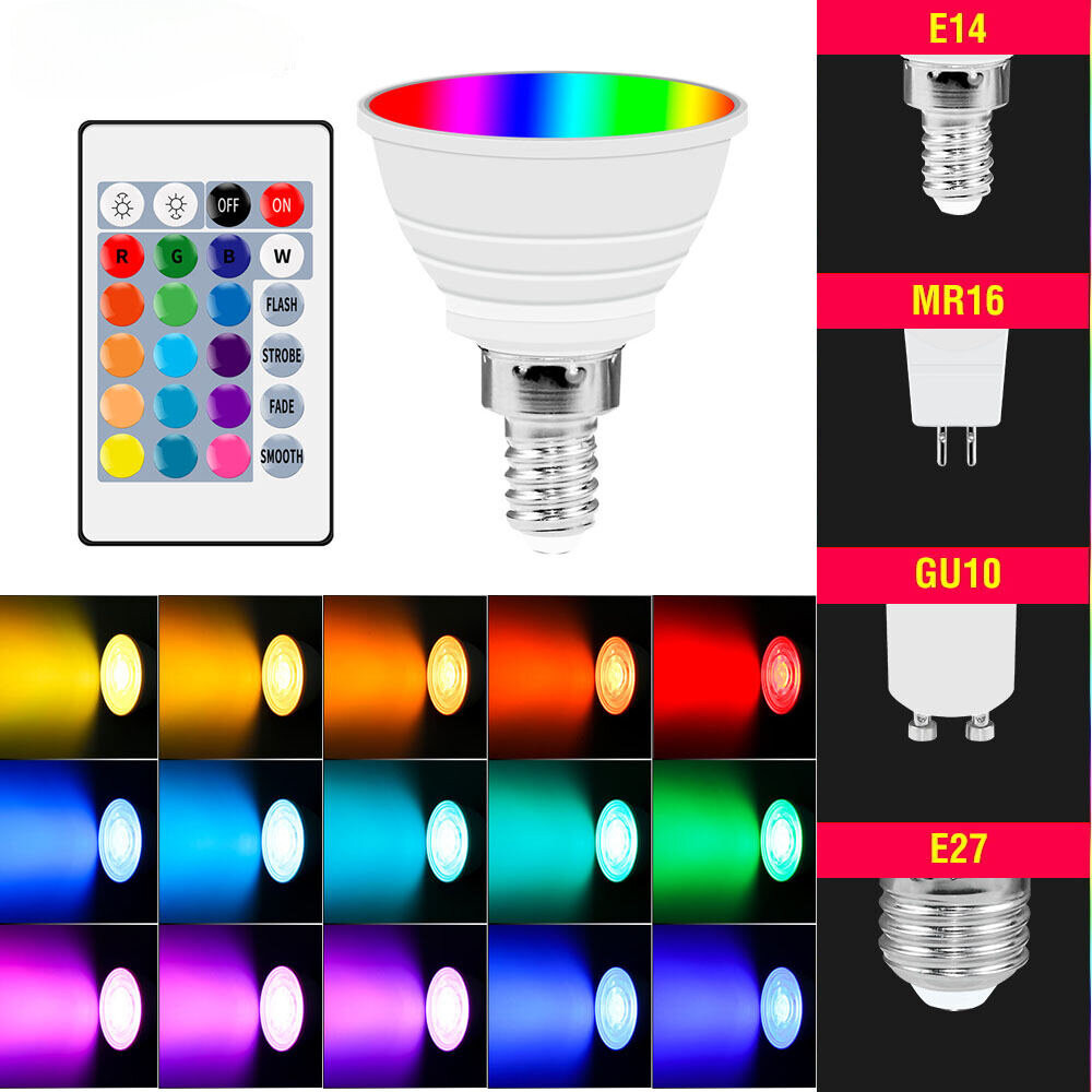 BZSTB RGB Spotlight Bulbs E27 / E14 / GU10 / MR16 Dimmable Color Changing RGB Magic LED Bulb 15W ...
