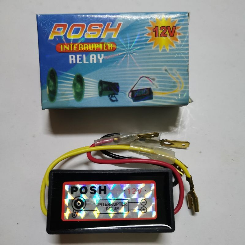 POSH Interruptor Horn Relay Adjustable 12V For Universal Motorcycle ...