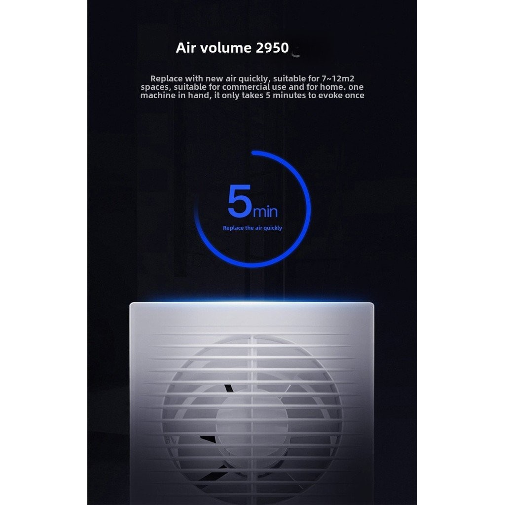Ventilation Fan Exhaust Fan Exhaust Fan Bathroom Mute Suction Wall ...
