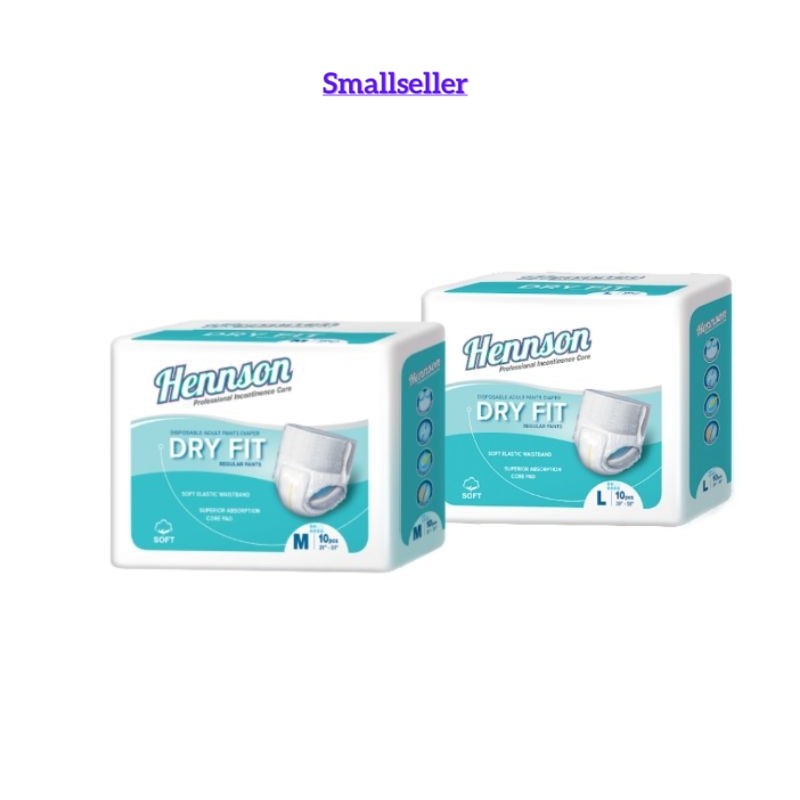 Hennson Dry Fit Regular Pant Adult Diaper - Size M/L 10's Pcs | Shopee ...