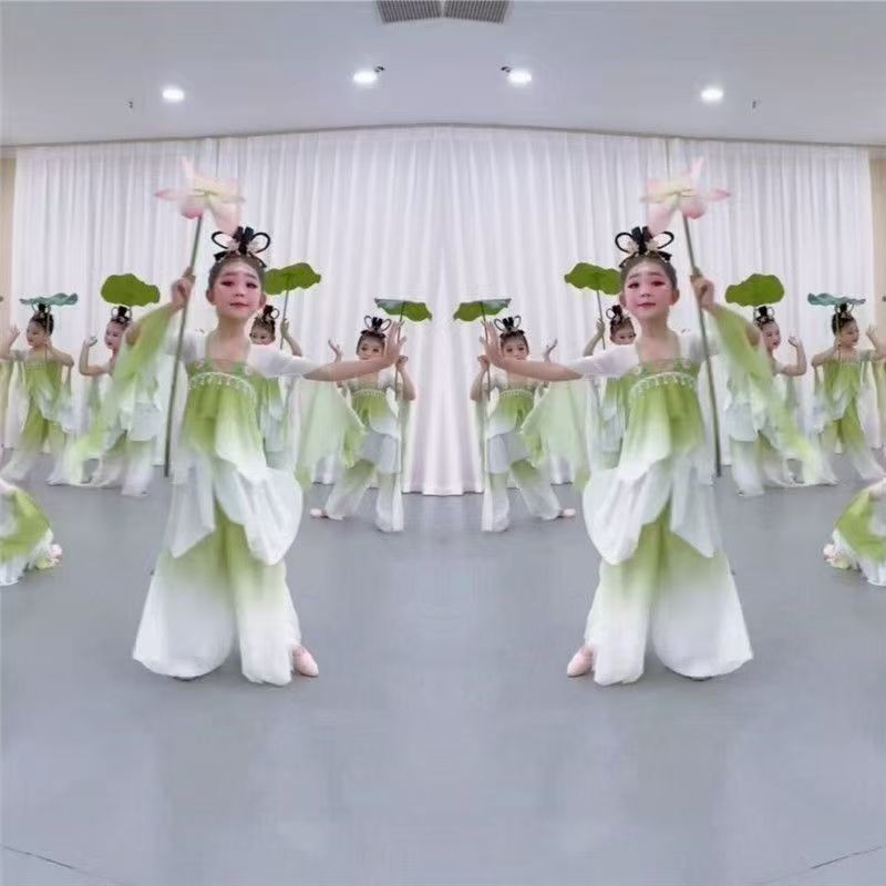 China Jiangnan Children's Costume Lotus Collection Classical Dance ...