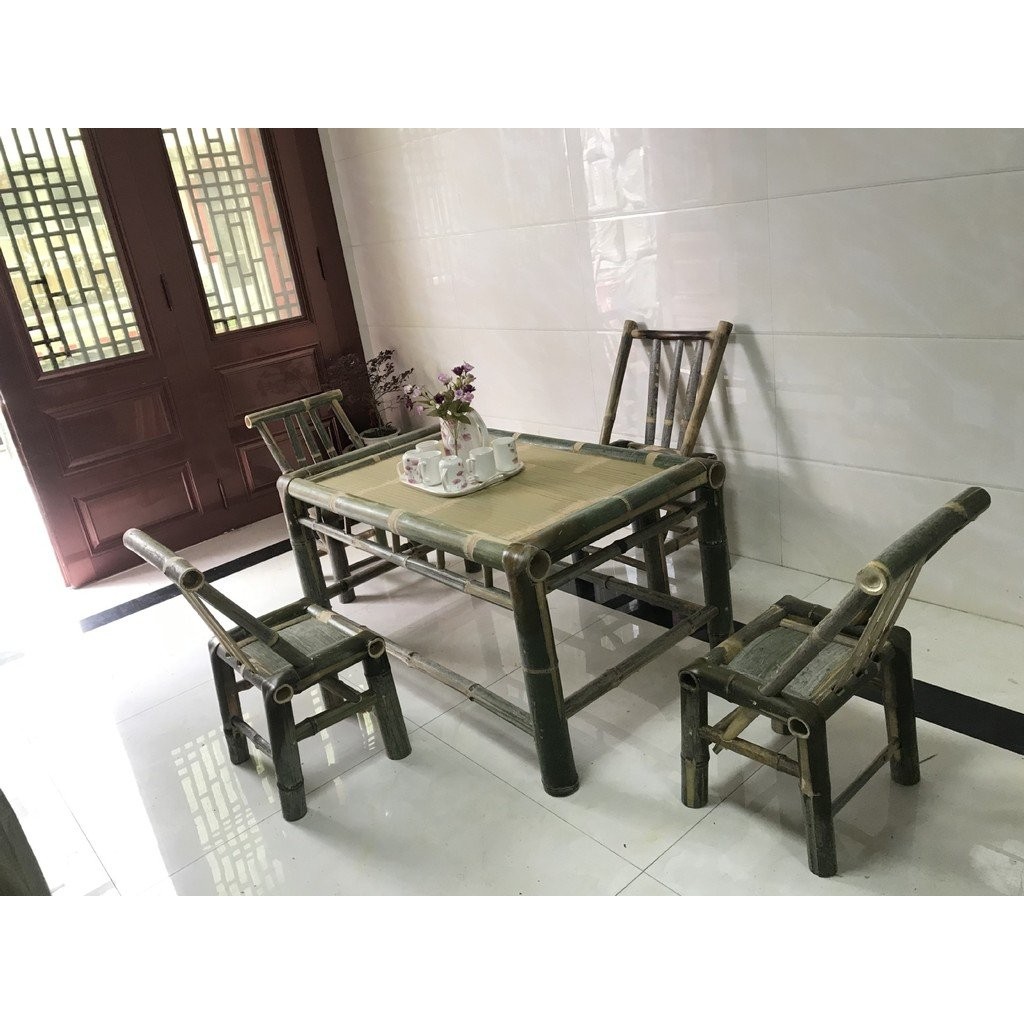 Bamboo Table-Chair Set Bamboo Table Home Eight-Immortal Table Chinese ...