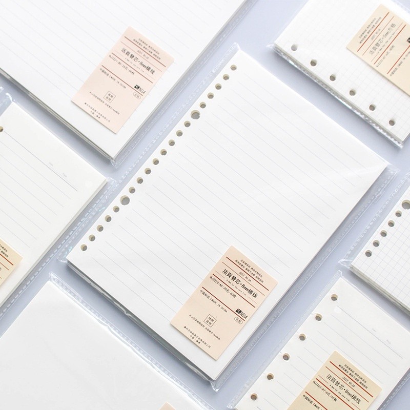 Lined refill Loose-leaf Notebook Notepad Inner Core 20/26 Holes Diary ...