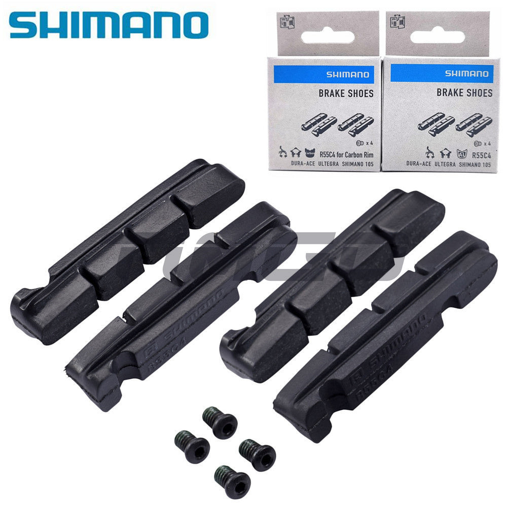Shimano R55C4 Aluminum Rim Carbon Rim Road Brake Shoe Cartridge Pad ...