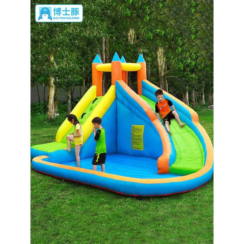 Doctor Dolphin Slide Inflatable Castle Children's Small Water Spray ...