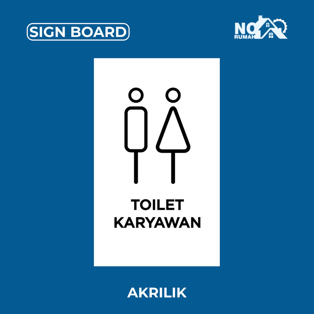 Signage Toilet Employee Staff Sign Board Acrylic Print Instruction ...