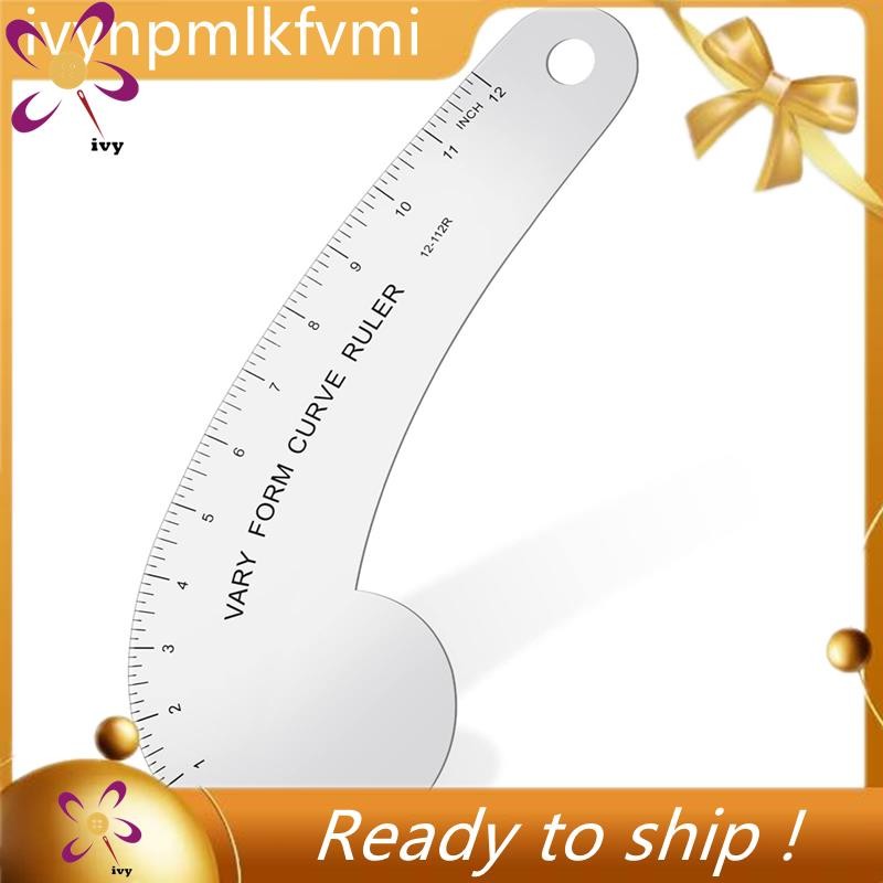 [Ivym] Vary Form Curve Ruler 12Inch Solid Metal French Curve Hip Curve ...
