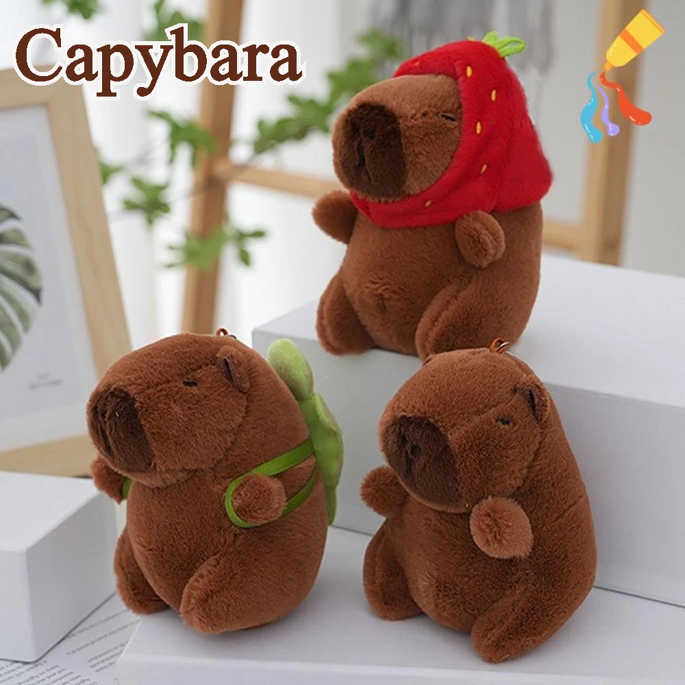 [Capybara doll]LY-HOME Plush Capybara Keychain, Multicolor Cartoon ...