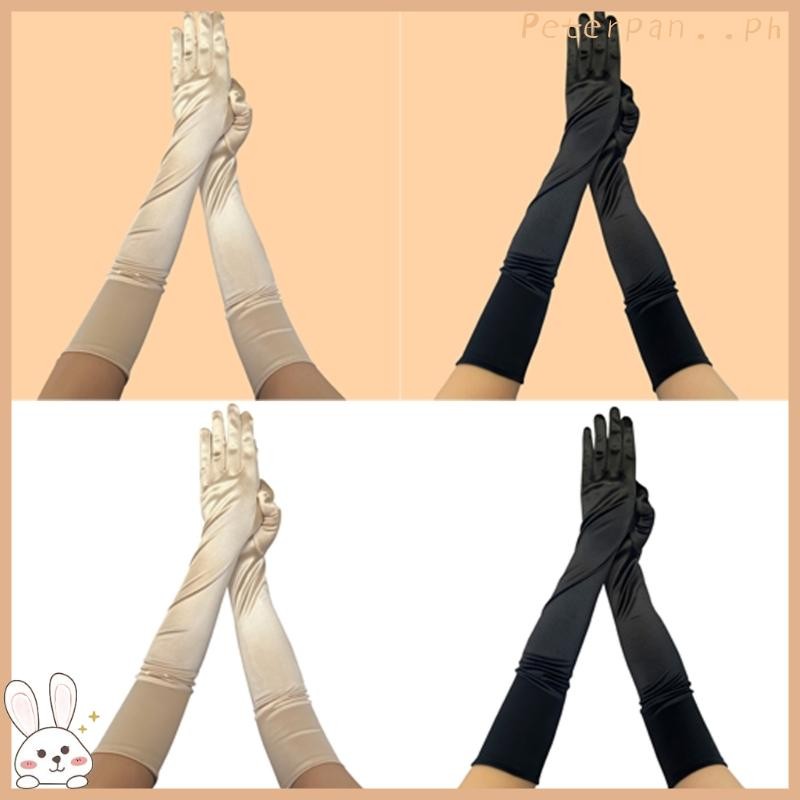 PP Lady Evening Dinner Gloves Elegant Full Finger Gloves 1920s Women ...