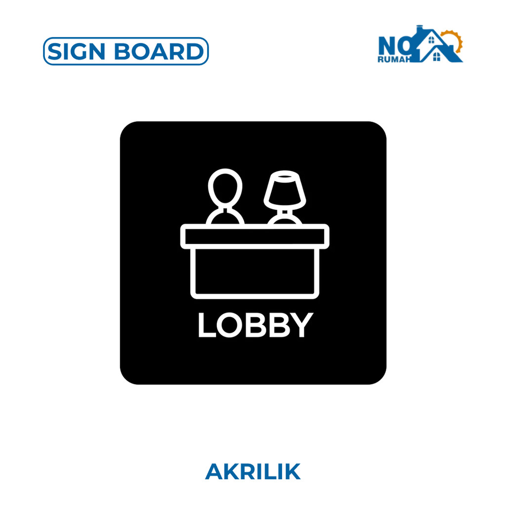Lobby Signage Board Acrylic Wall Sticker Acrylic Sign Board Signage ...