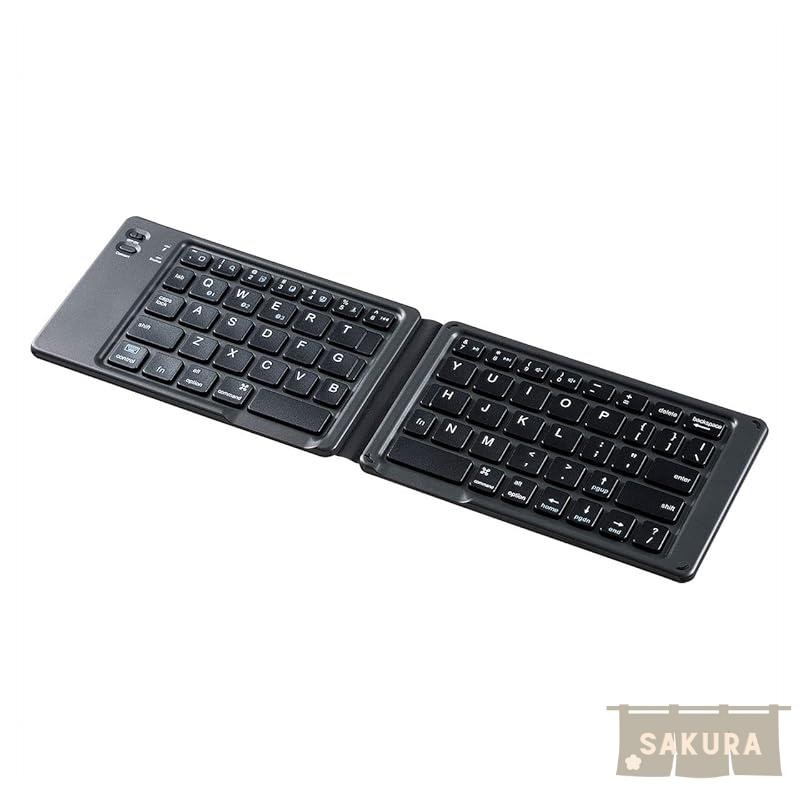 Sanwa Supply Foldable Bluetooth Keyboard for iOS English Layout 67 Keys ...