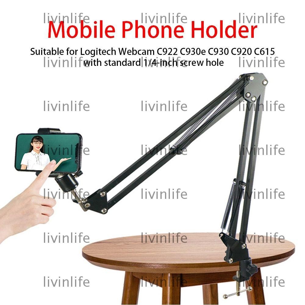 LIVINLIFE Phone Table Stand Adjustable Light Lamp Holder Cantilever ...